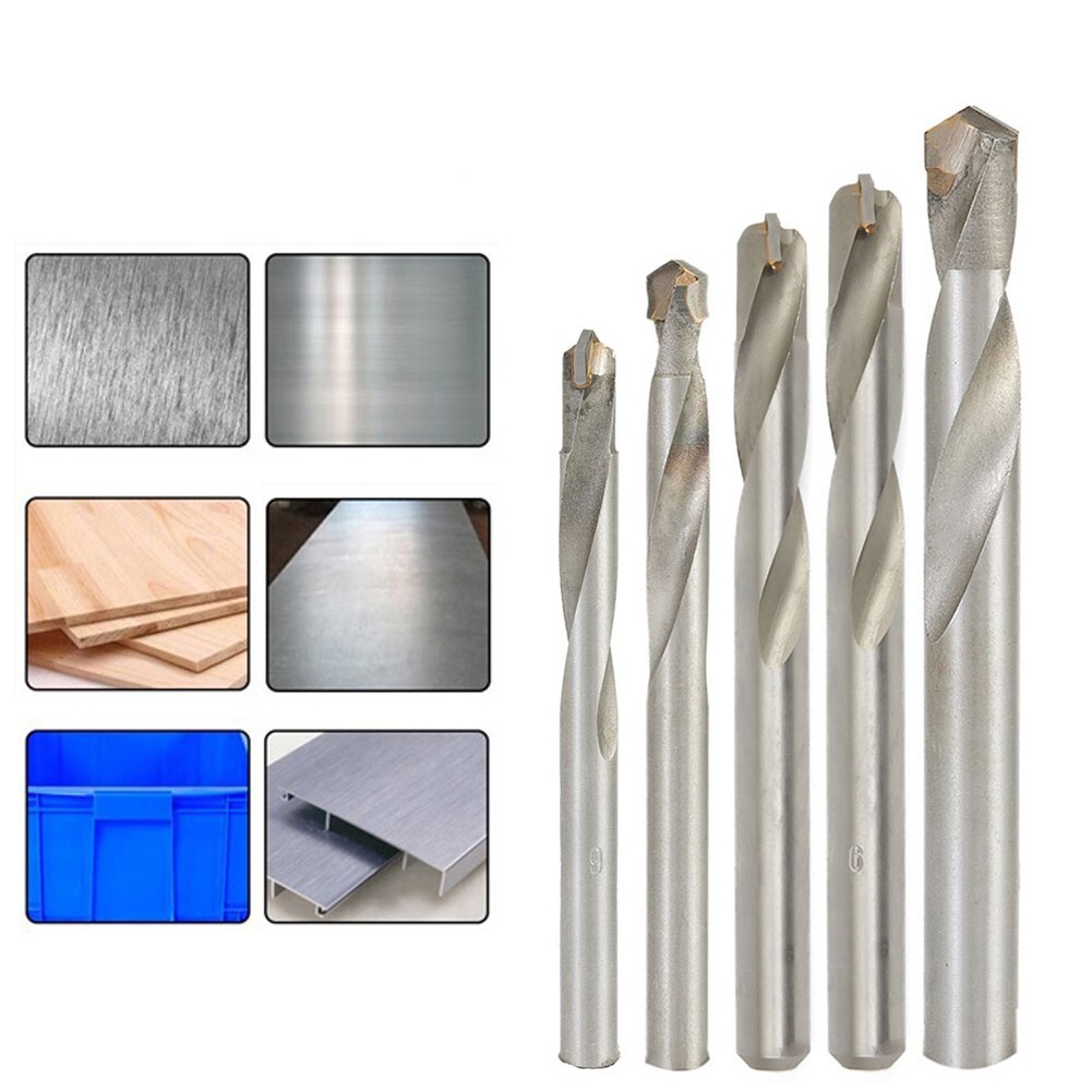 Durable Cemented Carbide Drill Bits for Stainless Steel and Iron 5 Pack ...