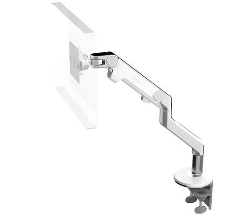 NEW M8 Humanscale Adjustable Monitor Arm - Aluminum White Clamp On Desk ...
