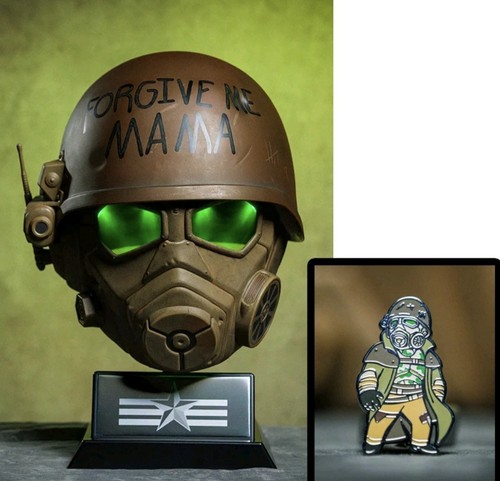 Fallout Desert Ranger Battle Wearable Helmet LED + NCR Stand + Enamel ...