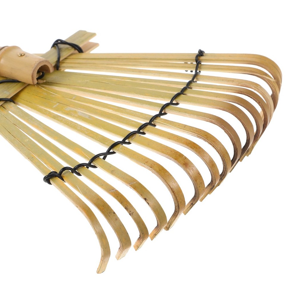 Bamboo Garden Rake For Sand Leveling Lightweight Small Rake For ...