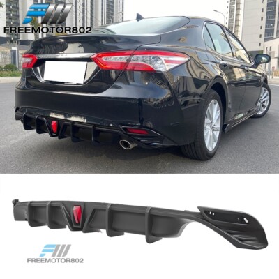 For 18-23 Toyota Camry LE XLE Rear Bumper Diffuser Spoiler Lip W/LED ...