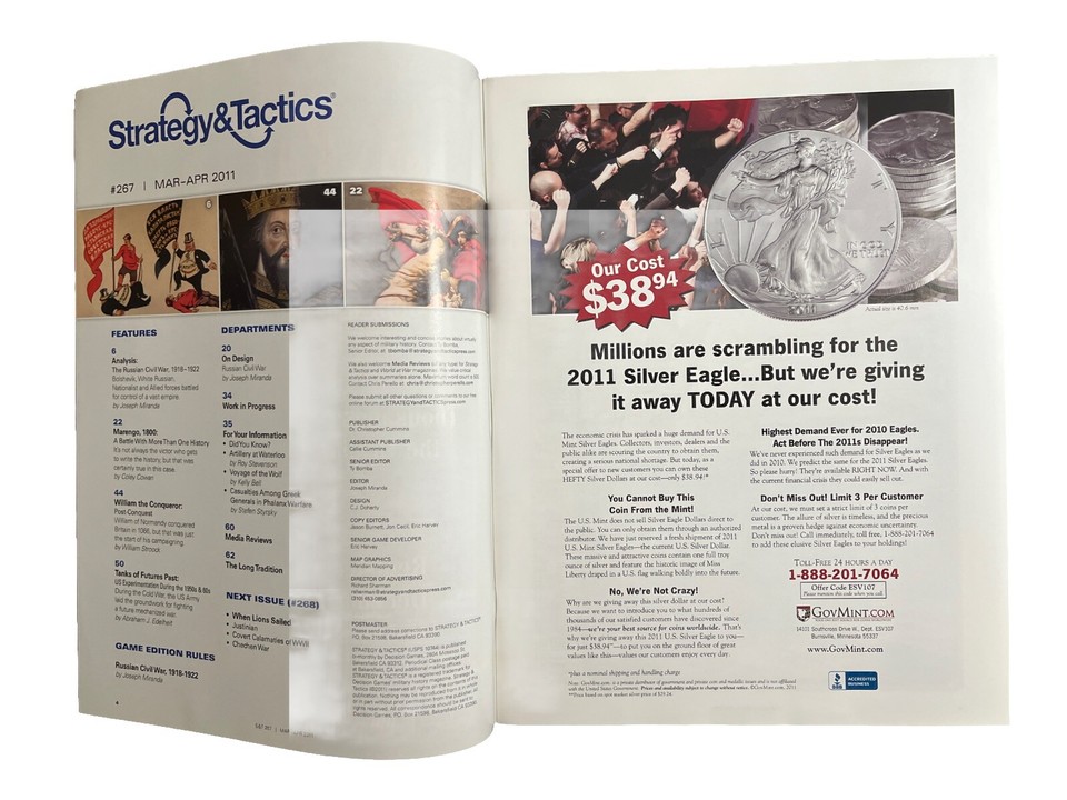 Strategy & Tactics Wargame Magazine #267 And Board Game - Russian Civil ...