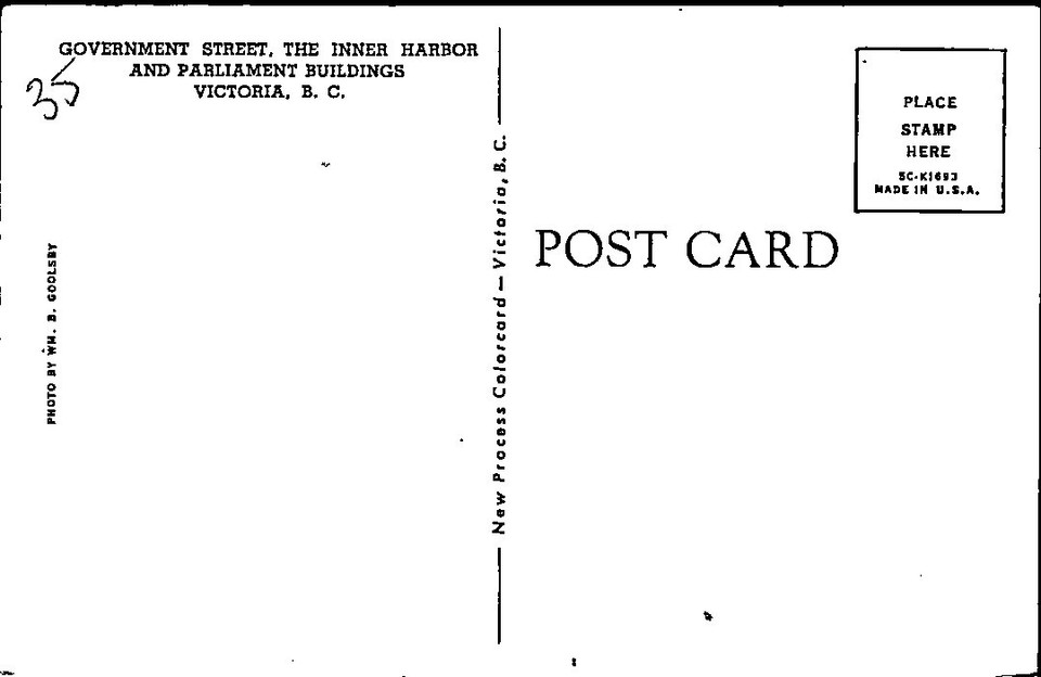 Victoria B C Canada Government Street Inner Harbor Vintage Postcard | eBay