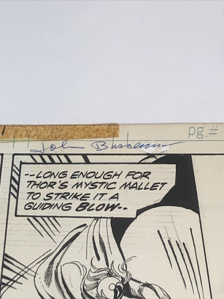 Marvel Comics Thor #231 p.6 Original Art 1974 John Buscema SIGNED! (10. ...