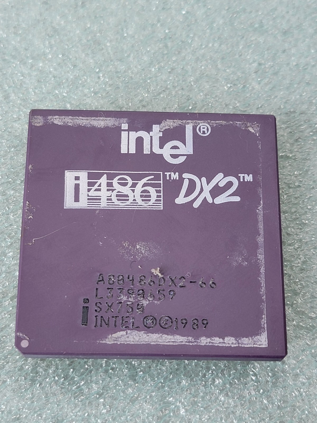 Intel+486dx2+66+MHz+A80486dx2-66+SX750+Socket+3+RARE+Collectible ...