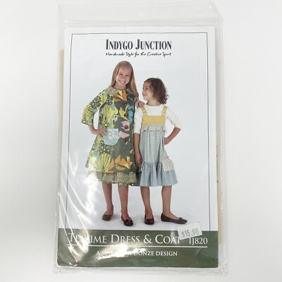 INDYGO JUNCTION Teatime Dress Coat pattern IJ820 - sizes 3, 4, 5, 6, 7/ ...