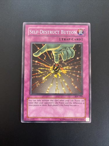Yu-Gi-Oh Common Invasion of Chaos IOC-105 English Self-Destruct Button ...