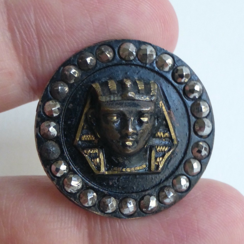 Antique Button - Metal - Egyptomania - 29Mm - Fin 19Th C. - Egypt ...