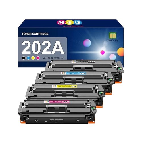 High,Yield 202A Toner 4,Pack for Laser Jet Pro M254dw/M281cdw Printers ...