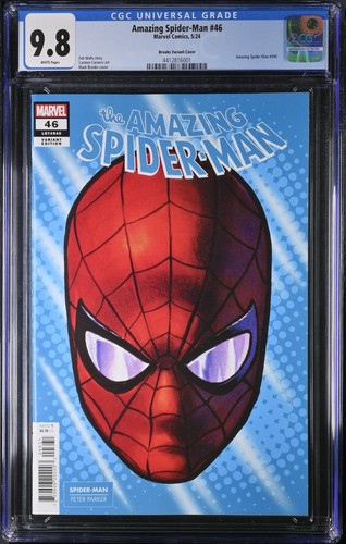 Amazing Spider-Man #46 CGC 9.8 Mark Brooks Headshot Variant Cover ...