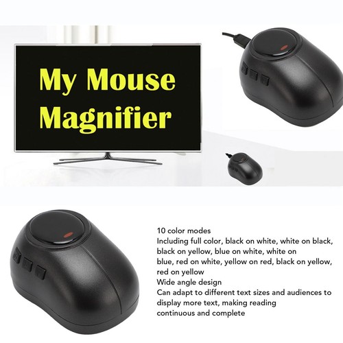 Electronic Mouse Magnifier Low Vision Reading Aid with 10 Color Modes ...