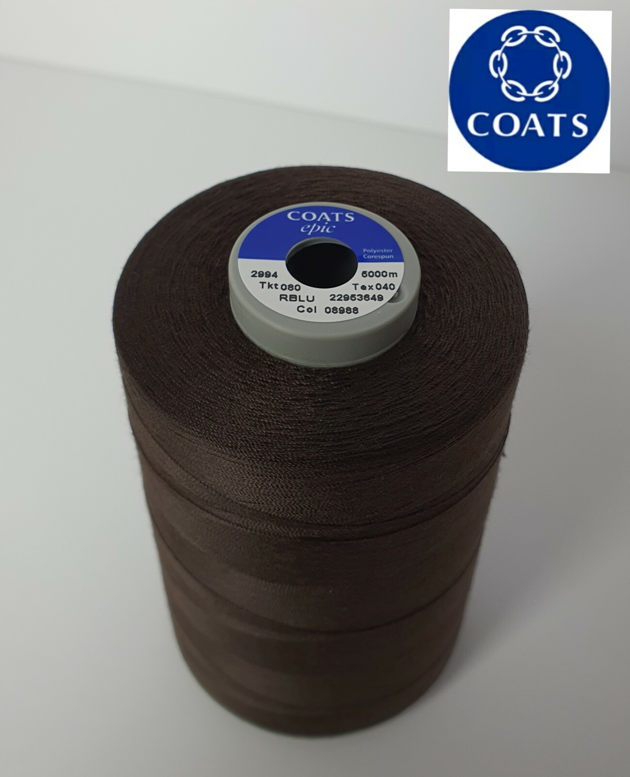 COATS EPIC SEWING THREAD TKT80 5000m CONE SUPERIOR QUALITY POLYESTER ...