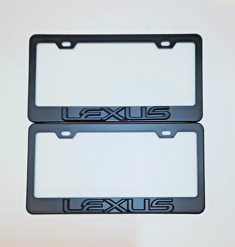 2 pcs Black License Plate Frame for 3D Lexus Logo | eBay