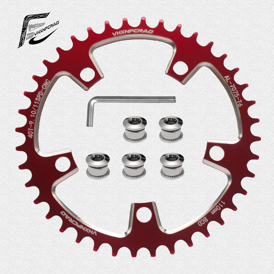 Bike Chainring, 110BCD round Narrow Wide Chainring, 36-58T Single ...