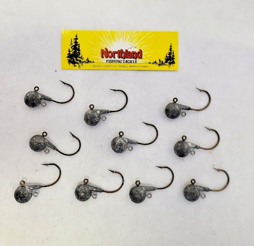 10 Pack Original Northland Fireball Jigs unpainted 1/4 oz - Wide gap ...