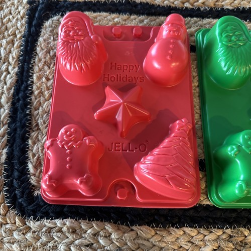 Vintage 1997 JELL-O Jello Jigglers Molds Christmas Holidays Santa Set ...