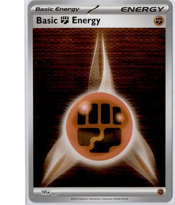 Basic Fighting Energy - SVE022 - Holo - Pokemon Black Bolt & White Flare | eBay