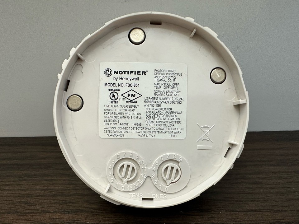 NOTIFIER FSC-851 Fire Alarm Smoke Detector Head FREE SHIPPING ...
