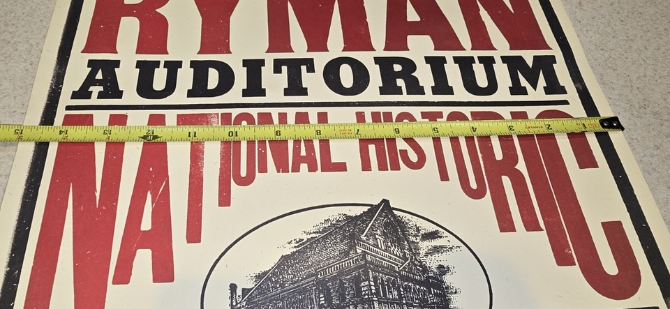 2001 Hatch Show Print RYMAN NATIONAL HISTORIC LANDMARK Nashville ...