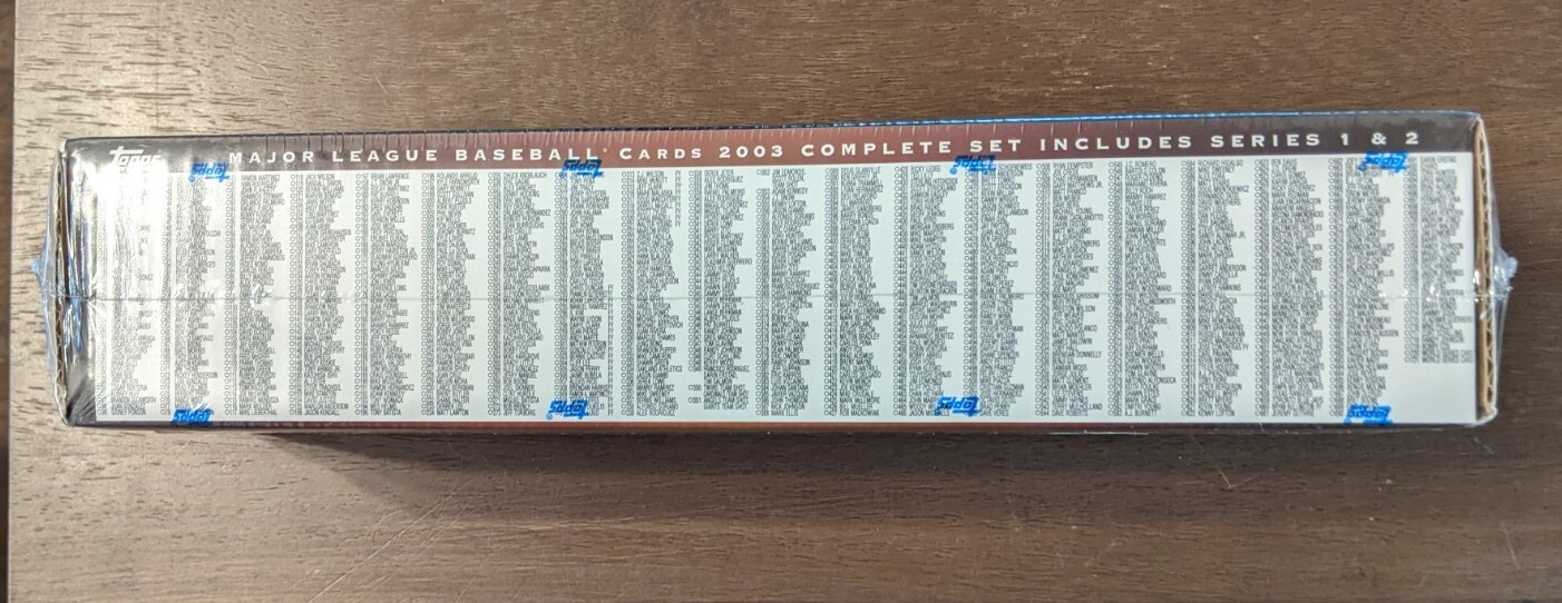 2003 TOPPS BASEBALL COMPLETE SET SERIES 1 & 2 FACTORY SEALED 720 CARDS ...
