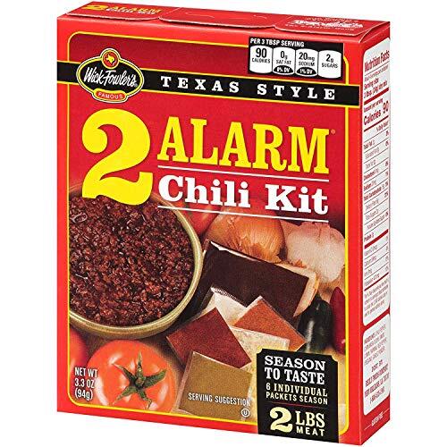 2-Alarm Chili Kit Texas Style Chili Seasoning Mix with Individual Packs ...