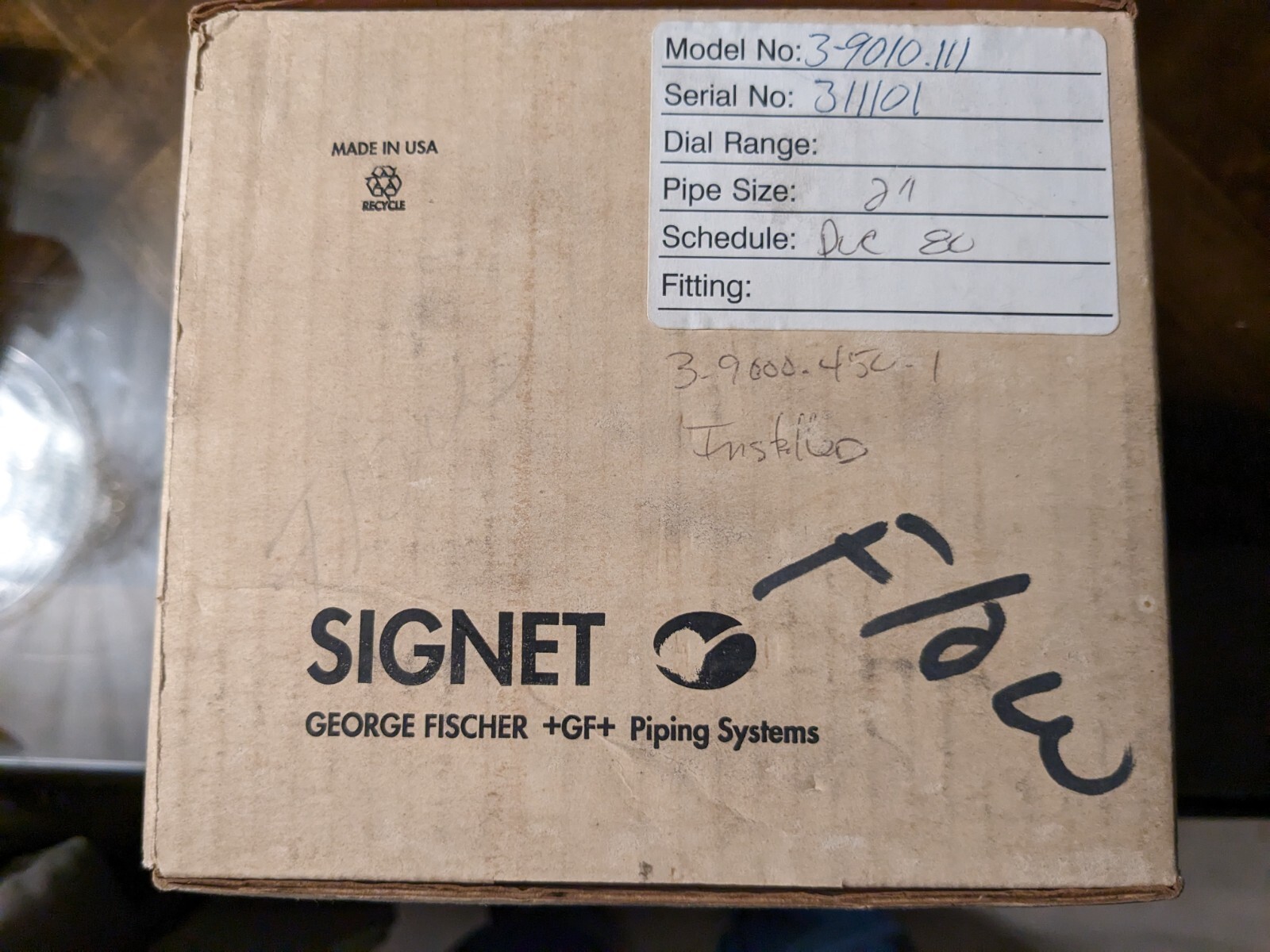 GF Signet George Fischer Flow Controller PN 3-9010.111 for sale online ...