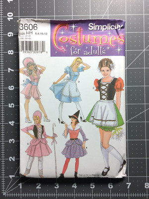 Simplicity #3606 ~ Pattern Maid Witch Apron Dress ~ Misses 6 8 10 12 ...