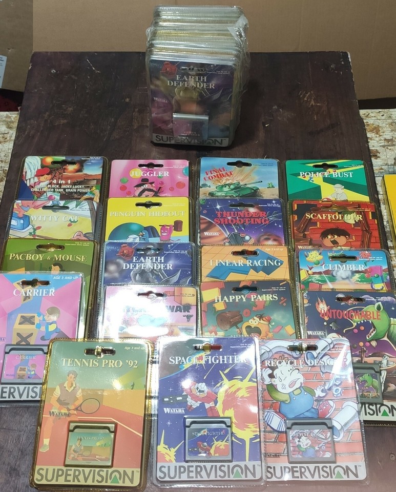 19 GAMES SUPERVISION WATARY WATARA FACTORY SEALED LOT OF CARTRIDGE ...