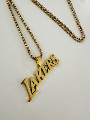 Los Angeles Lakers NBA Gold Pendant Necklace 60cm | eBay