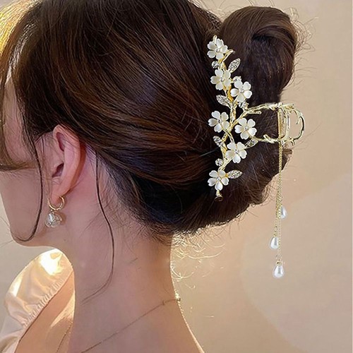 Hair Accessories Rose Fringe Grab Flower Hair Grab Women Maiden Girl | eBay