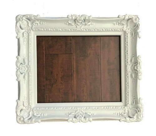 White Picture Frame Fancy Ornate Frame Art Canvas Print Photography ...