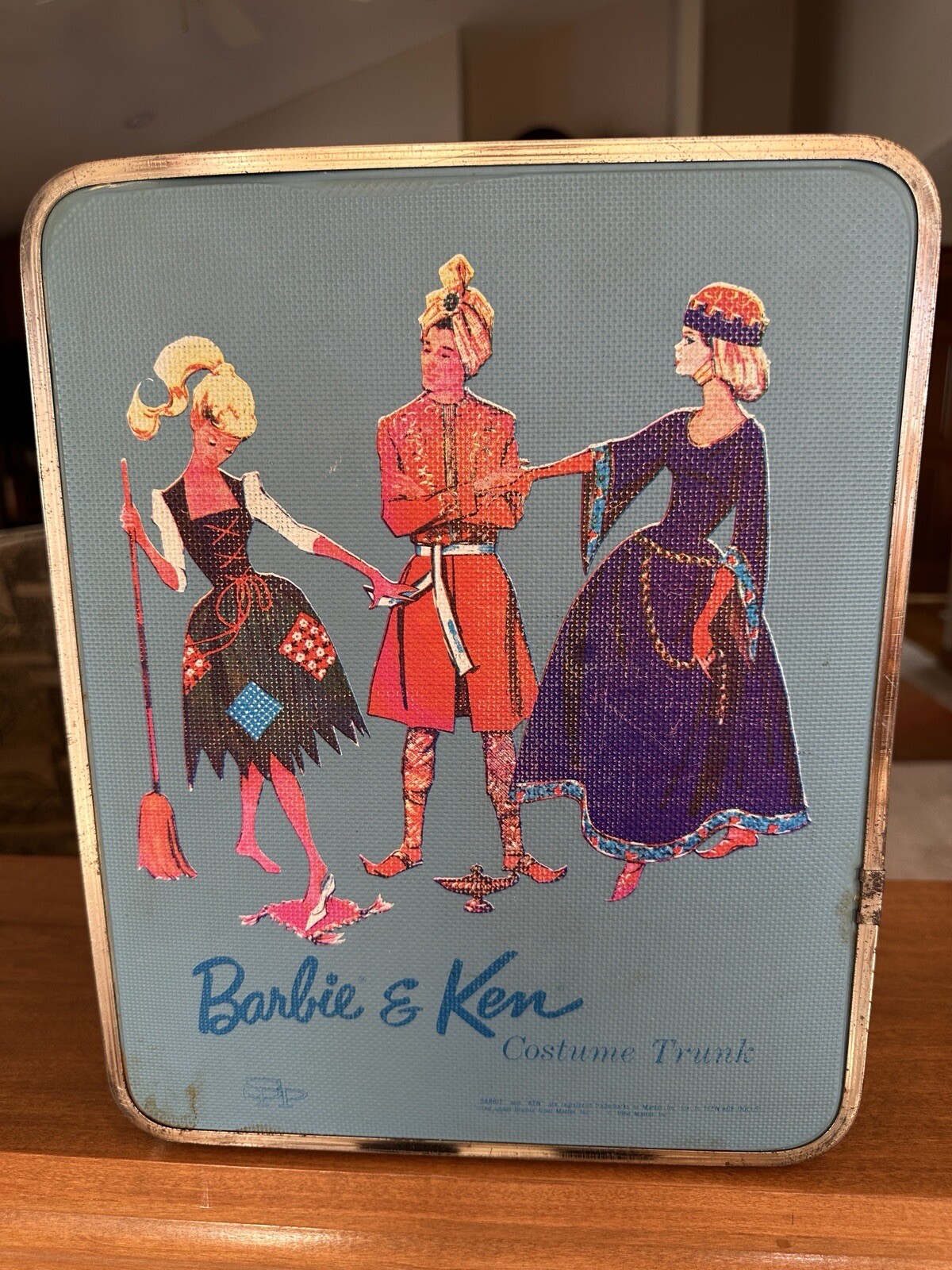 VINTAGE BARBIE & KEN DOLL TRUNK CASE LITTLE THEATER COSTUME TRUNK ...