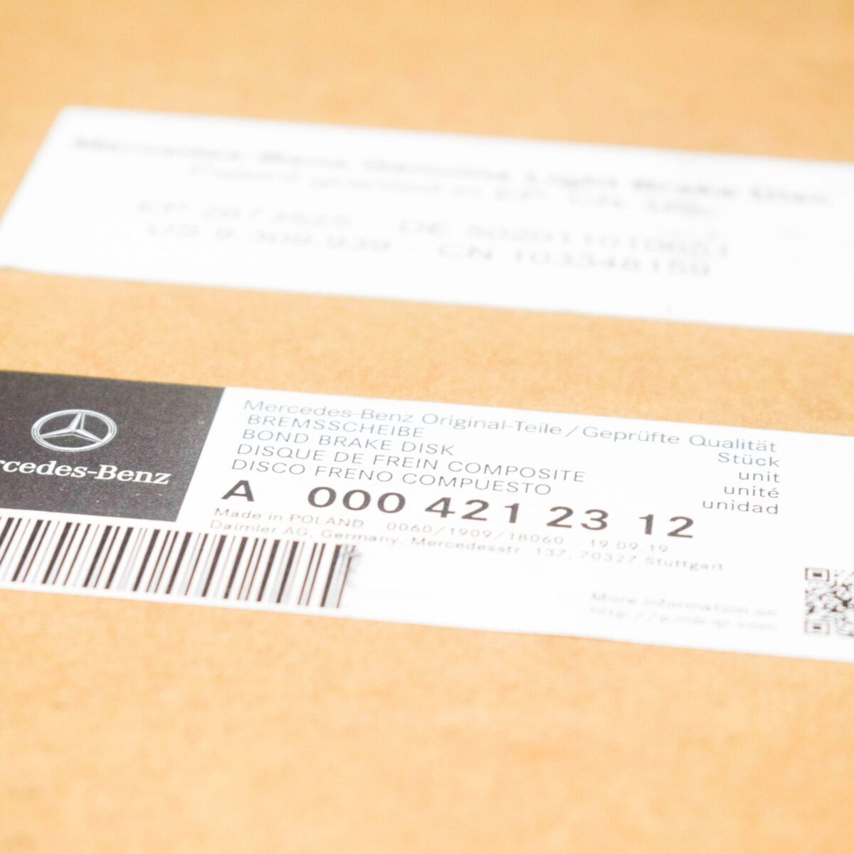 2x Genuine NEW Front Ventilated Brake discs for Mercedes E/C/CLS/GLC ...