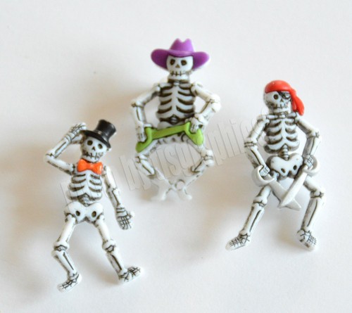 Bone-ified / Skeleton Halloween Shank Buttons / Jesse James ~ Dress It ...