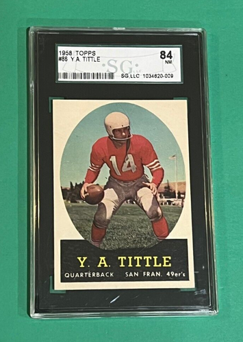 1958 Topps YA Tittle #86 SGC 7 NEAR MINT HOF | eBay