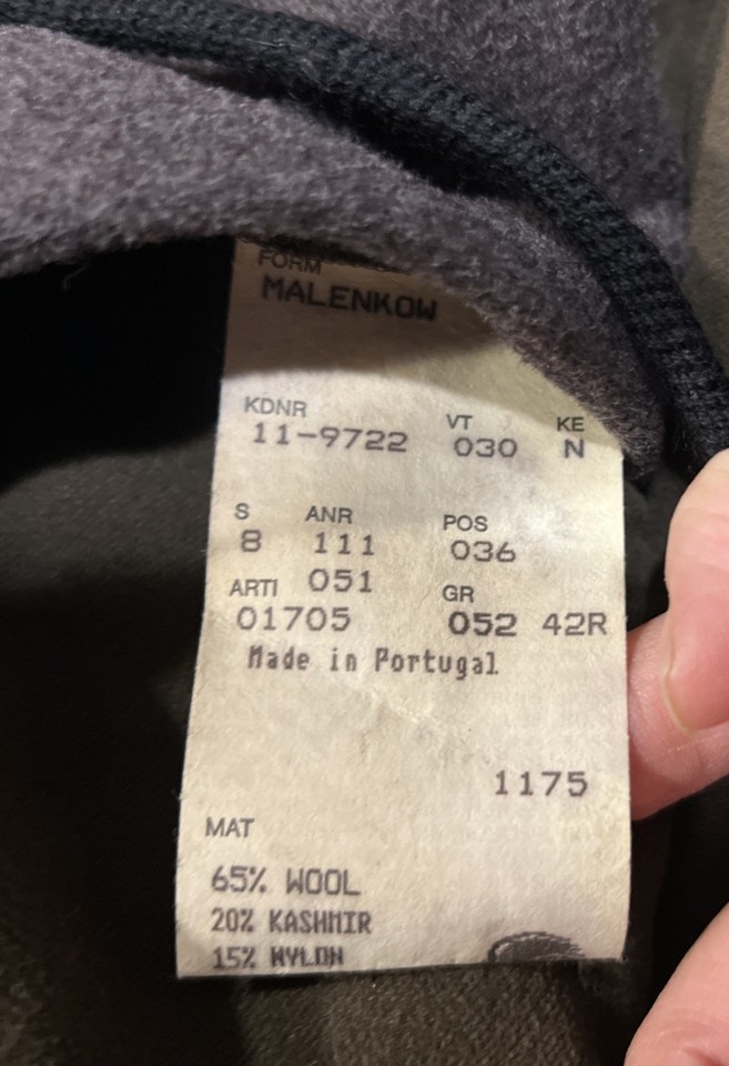 Vtg Hugo Boss Malenkow Mens Coat Wool Winter Jacket Brown 42R | eBay UK