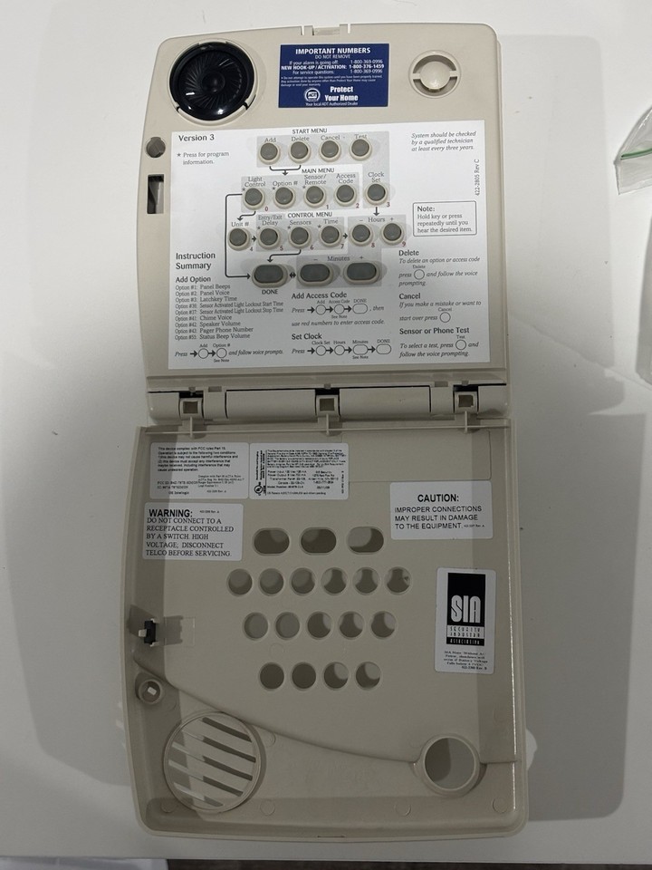 ADT Security 2-way voice 60-875-11-3-ADTP Alarm Panel UNTESTED | eBay