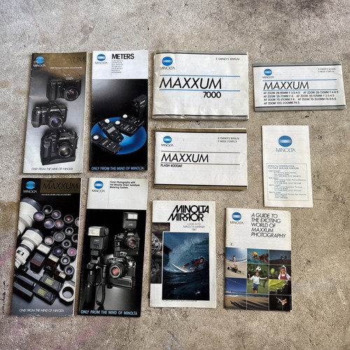 Minolta Maxxum 7000/4000AF Owner's Manual + Lenses Instruction Manual ...