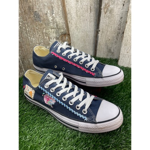 Converse All Star Custom Cottage Core Navy Low Tops Women's 11 Tennis ...