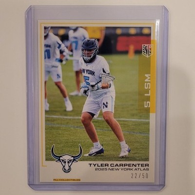 Tyler Carpenter 2025 Premier Lacrosse League PLL Yellow Parallel Card ...