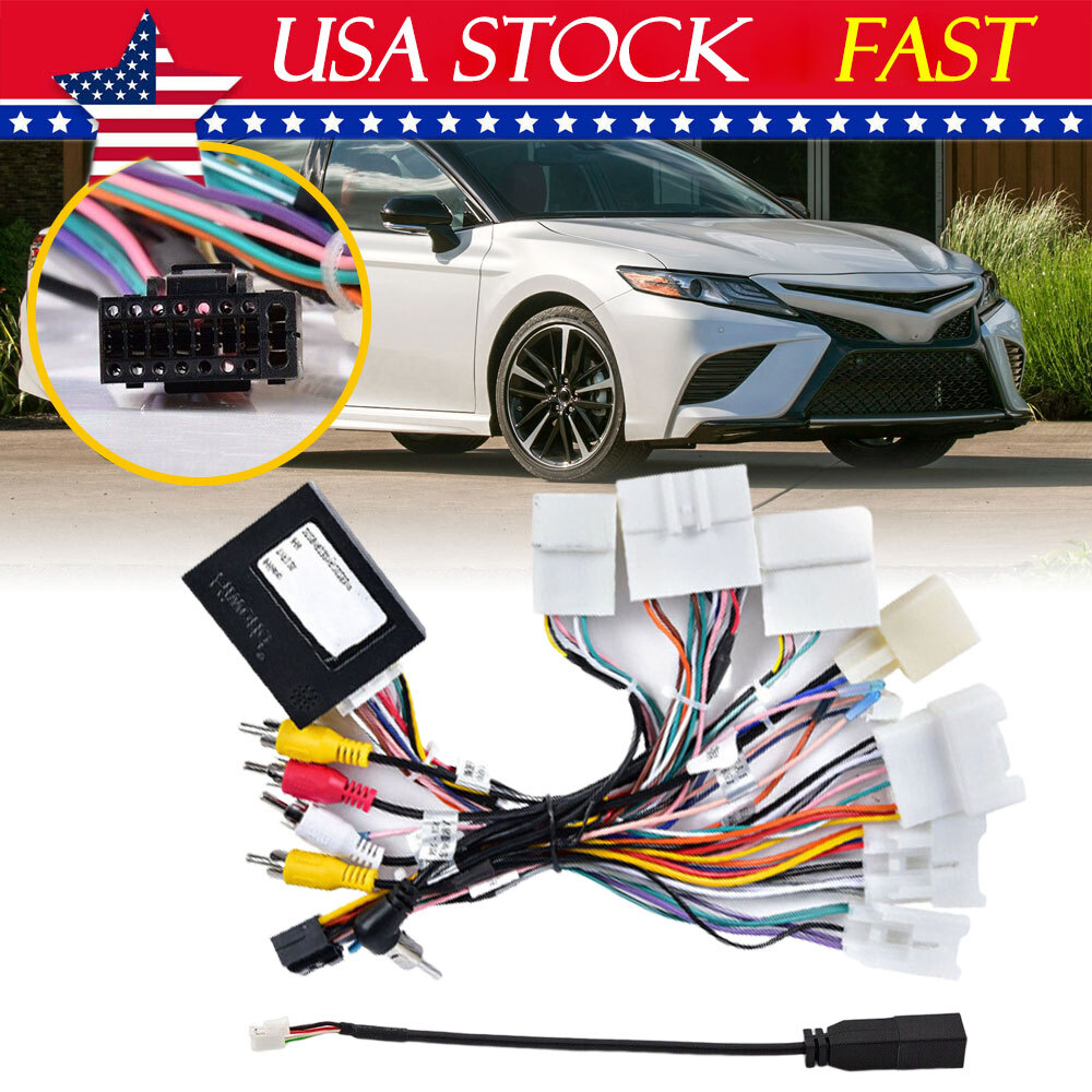 For Toyota Replacement Radio Stereo Car Wire Harness Cable Adapter w ...