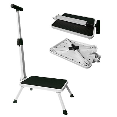 Single Folding Caravan Step with Handle Handrail Motorhome Disability ...