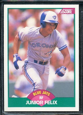 1989 Score Rookie & Traded Baseball - #83T - Junior Felix - Toronto ...