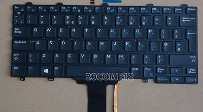 NEW FOR DELL Latitude E7250 E5250 E5270 5250 7250 Keyboard Backlit UK ...