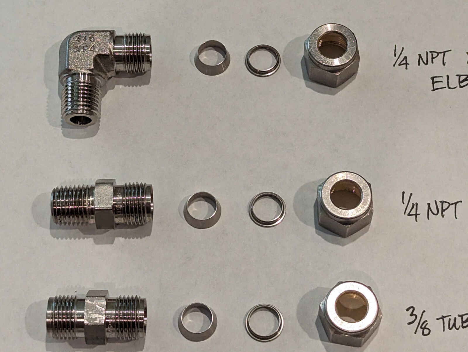 Swagelok 3/8 Tube Compression 1/4 Male NPT Fitting Assortment SS-600 | eBay