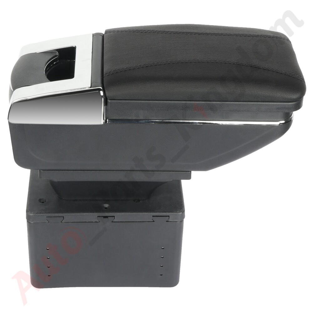 Black Leather Center Console Armrest Storage Box Central Container ...
