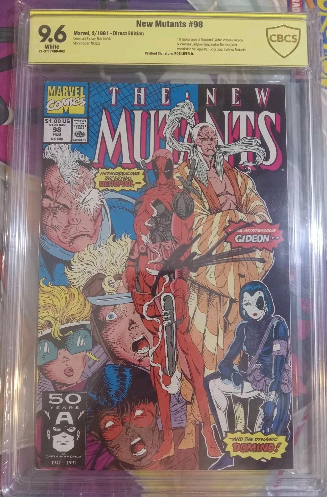 New Mutants #98 CBCS 9.6 SS SIGNED by ROB LIEFELD | eBay