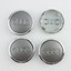 Set(4pcs) Audi 69MM Gray Chrome Wheel Rim Center Hub Caps Replacement ...
