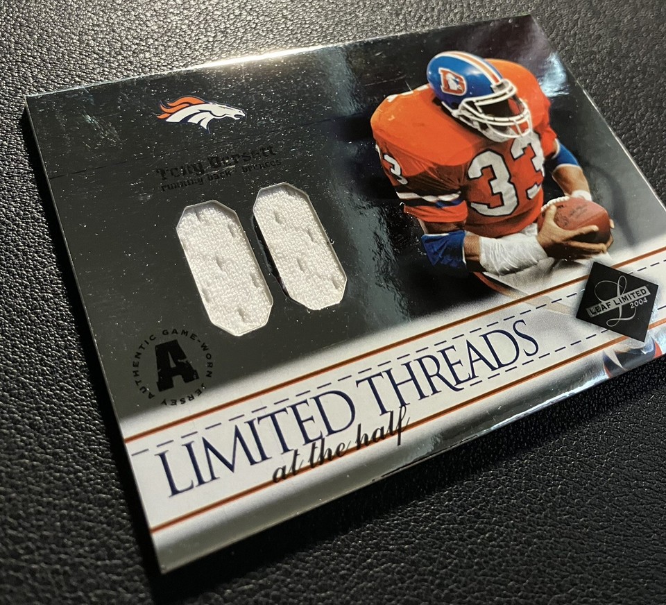 Tony Dorsett 2004 Leaf Limited Threads /35 At The Half Game Worn ...