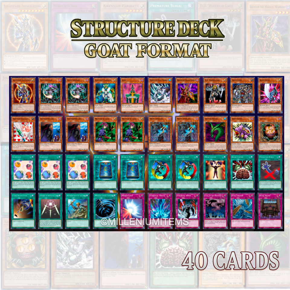 Yugioh Retro Goat Format Deck! 40 Cards Ready to Play Black Luster ...